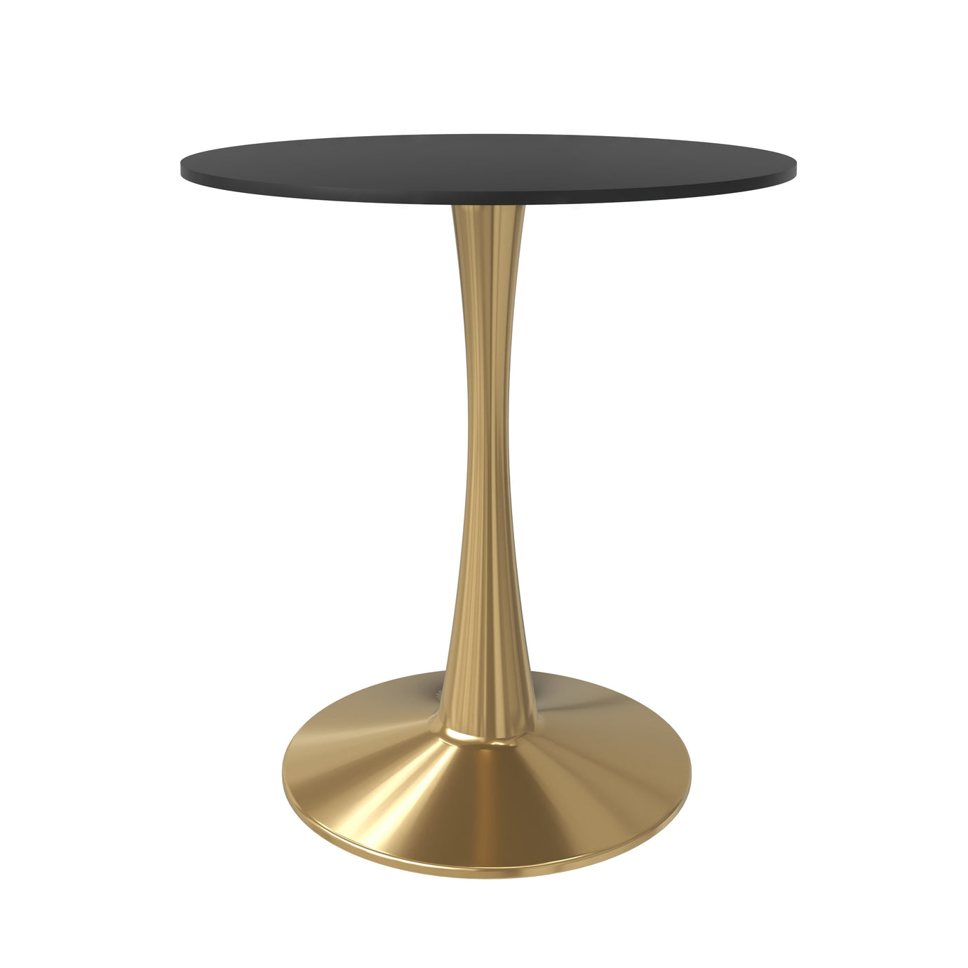 Bristol 24 Round Dining Table | MDF Top & Gold Steel Pedestal | LeisureMod